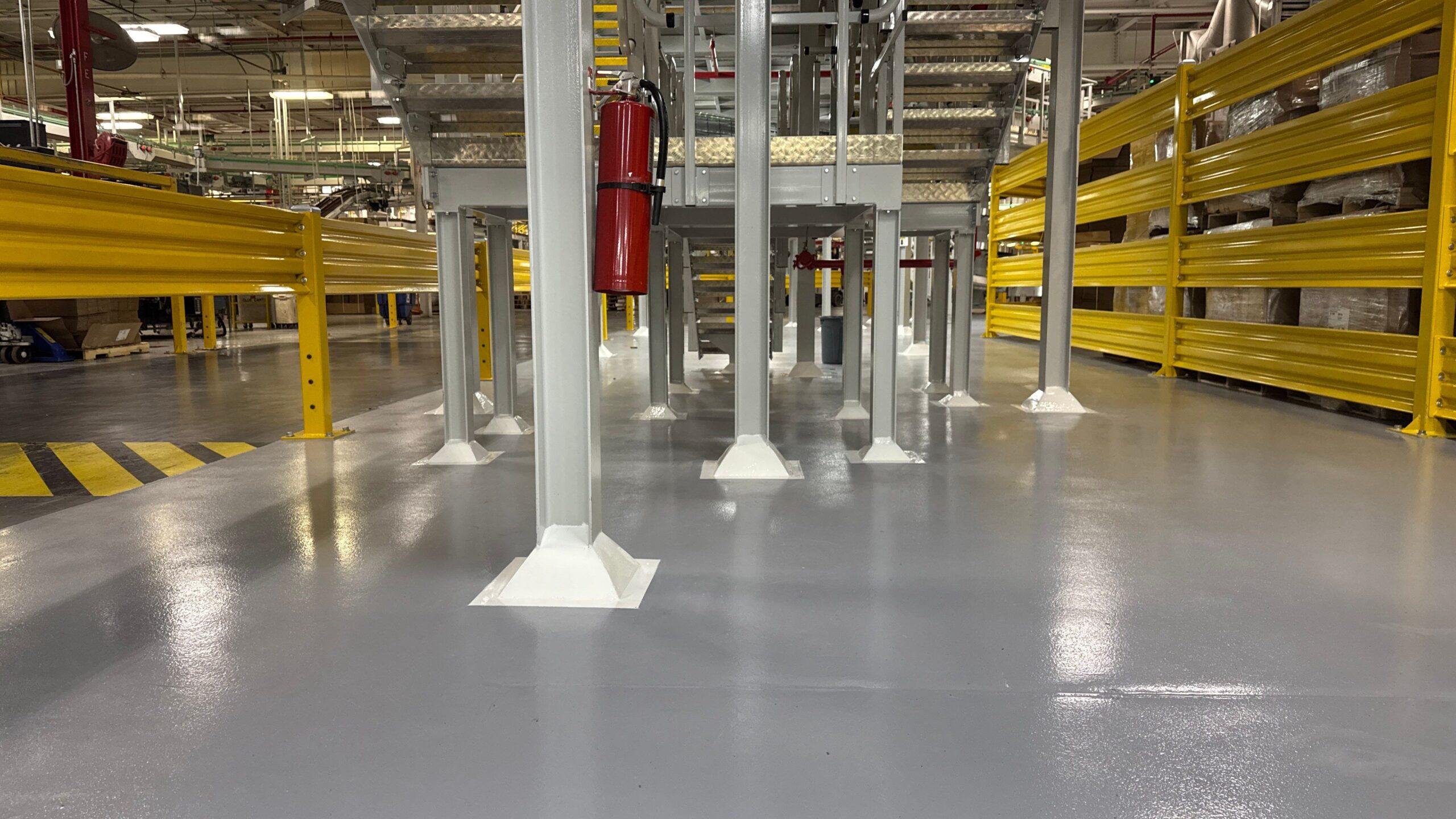 Metal Deck & Column Base Coating in Food Manufacturing Industrial ...